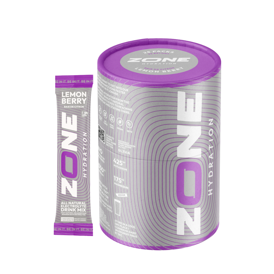 Zone Hydration - Lemon Berry 24 Stick Packs – Sea2Sky Sports Nutrition